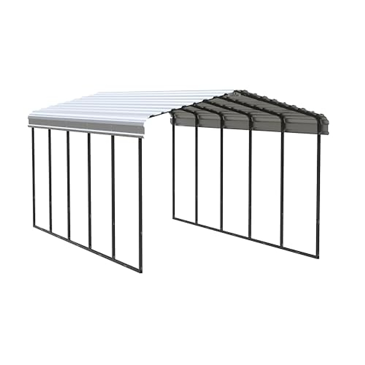 Arrow Carports Galvanized Steel Carport, Full-Size Metal Carport Kit, 12' x 24' x 9', Eggshell