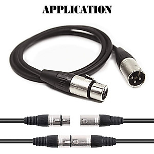 Glarks 20 Pack XLR 3 Pin Male/Female Plugs Audio Mic Microphone Cable Plug Connector Audio Socket, Black Sliver Housing