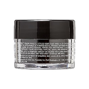 KISS COLORS & CARE Color Edge Fixer 1.01 oz. (30mL) Travel Size - Natural Black, Hides Grays & Fills In Hairline, Moisturizing, No Flakes, 24 Hour Maximum Hold, Natural Results, Keep Edges In Check