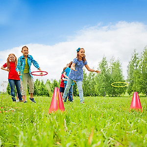 3 in 1 Carnival Outdoor Games Combo Set, Cornhole Bean Bags Ring Toss Game for Kids Adults Birthday Party Backyard Games Obstacle Course Supplies Plastic Cone Set 26 Piece