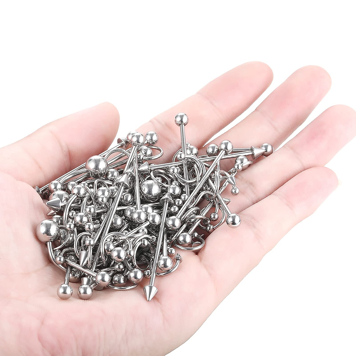 Xpircn Piercing Kit Jewelry 14G 16G 20G Stainless Steel Body Piercing Jewelry, Mixed Piercing Needles