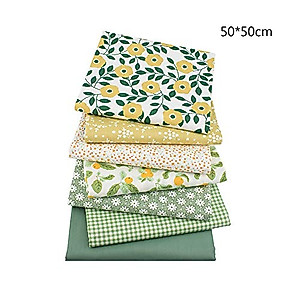 7 Pcs Cotton Fabric by The Yard Quilting Fabric Bundle Patchwork Fat Quarter Bundles DIY Making Supplies