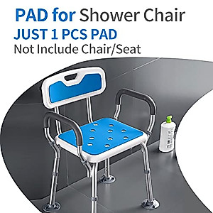 MINIVON Waterproof Shower Bench Cushion Cover for Bath Seat, Bath Chair Inside Bathroom, Non Slip Coldproof Stickable Soft Foam Pad, Padded Shower Stool Seat Mat for Elderly Senior Handicap Disabled