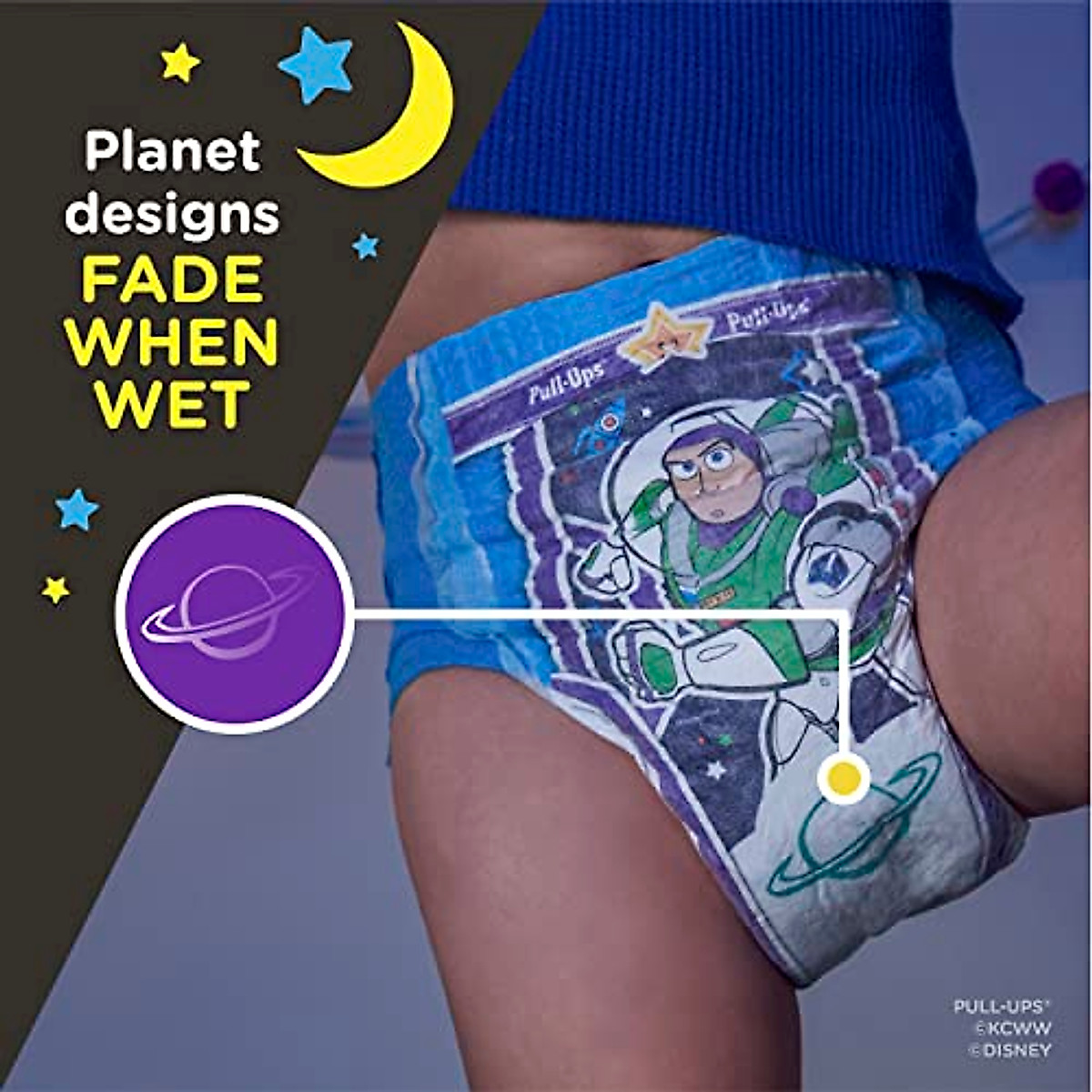Pull-Ups Boys' Nighttime Potty Training Pants, Training Underwear, 3T-4T (32-40 lbs), 60 Ct