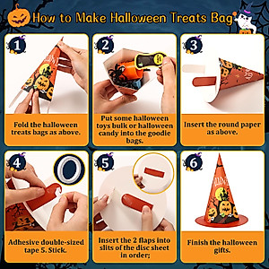 193 PCS Halloween Party Favors for Kids, Halloween Witch Hat Treats Bags Fillers with Halloween Toys and Slime, Bulk Toys for Halloween Goodie Bags Basket Stuffers, Gifts for Boys Girls