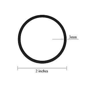 GOSICUKA 120 pcs Black Hair Elastic for Thick and Curly No Metal Hair Ties Value Pack (3mm)