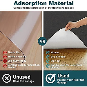 Office Chair mat - Computer Rolling Chair Mats 55"x 35", Hardwood Floor Protector Desk Chair Mat Multi-Purpose Low-Pile