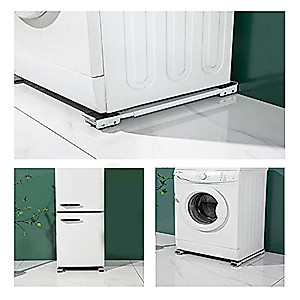 ASDQWER Washing Machine Base,Heavy Duty Expandable Appliance Roller Pair,Adjustable Refrigerator Rack-Drying,Rack-Refrigerator,Machine Base,Sturdy Feet,Gray,Four Packs