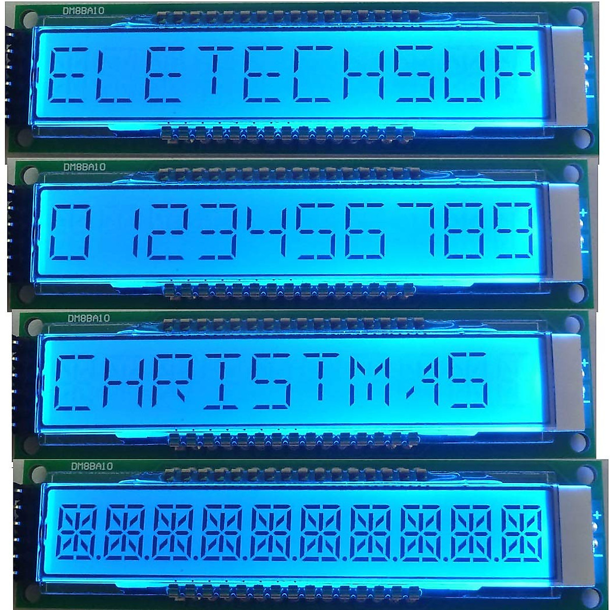 eletechsup 10 bit 16-Seg SPI LED Display Serial LCD for Ardino MGA2560 Example Sketch (no pin 4pcs)