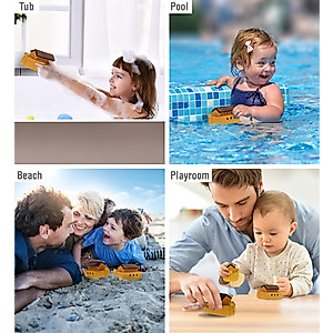 DolliBu Noah's Ark Bath Buddy Squirter - Floating Noahs Ark Rubber Bath Toy, Water Squirting Bathtime Play for Toddlers, Cute Bible Boat Watercraft Toy for The Bathtub, Beach, & Pool for Girls & Boys