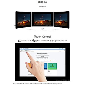 waveshare 10.1inch HD Capacitive Touch Screen LCD Compatible with Raspberry Pi 4B/3B+/3A+/2B/B+/A+/Zero/Zero W/WH/Zero 2W CM3+/4 1920×1200 Resolution HDMI IPS Supports Windows/Jetson Nano