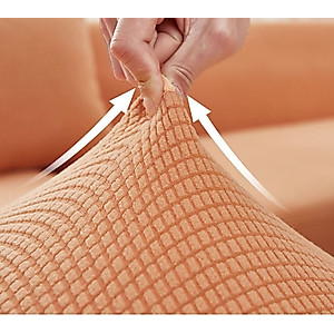 IMYOGI High Stretch Sofa Covers Stretch Sofa Cover Soft Couch Covers Stylish Anti Slip Sofa Slipcovers Machine Washable Furniture Protector for Living Room -blue-1-4 Seater(235-310cm)