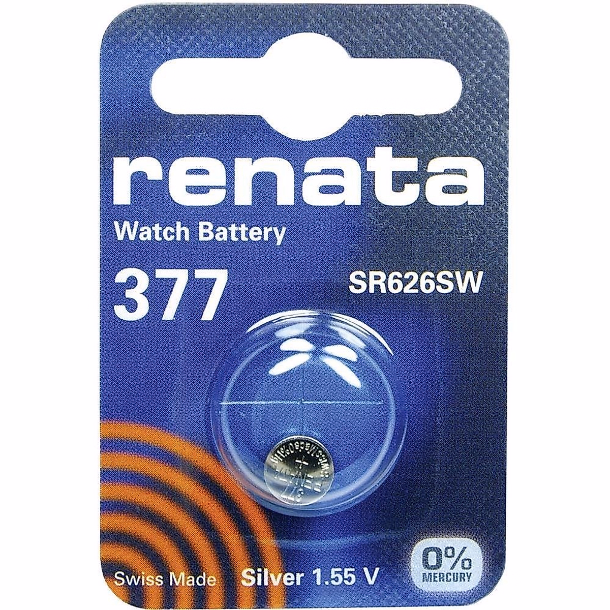Renata Watch Battery Swiss Made Renata 377 or SR626SW OR AG4 1.5V (5 Batteries, 377 or SR 626 SW)