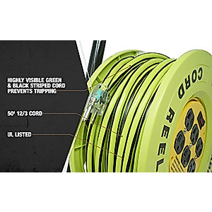 Designers Edge E238 Extension Cord, 12/3-Gauge, Vivid Green
