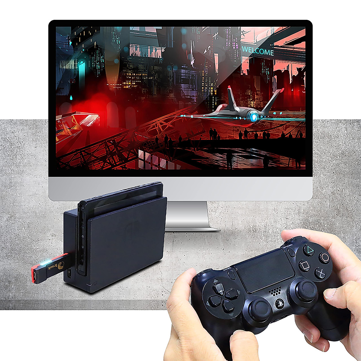 Brook Wingman NS converter- Support Xb Series X/S/One/360, PS5/PS4/PS3, Xb Elite 1/2, Switch Pro Controllers on Switch and PC(X-Input) Console, Consoles Adapter, Support Turbo and Remap