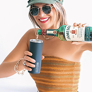 BrüMate Highball - 12oz 100% Leak-Proof Insulated Cocktail Tumbler - Double Wall Vacuum Stainless Steel - Shatterproof - Camping & Travel Tumbler & Cocktail Glass (Merlot)