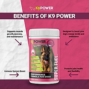 K9 Power Super Fuel for Dogs 1lb - Boosts Energy Levels Supports Muscle Growth & Enhances Joint Health.