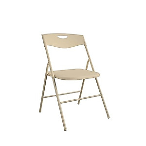 Cosco 5-Piece Folding Table and Chair Set, Antique Linen