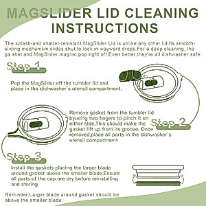 Compatible with YETI Rambler, Ozark Trail, Old Style Rtic, and More - Magnetic Slider Switch Spill Proof Tumbler Cover (Black 30oz 2Pcs)