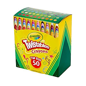 Crayola Mini Twistables Crayons Coloring Kit (50 Count), Toddler Crayons, Coloring Supplies, Gifts for Kids Ages 3+