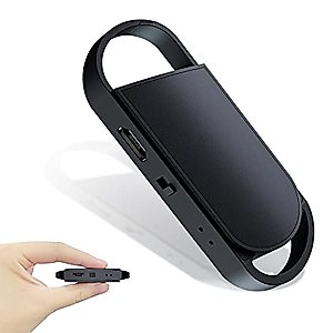 64GB Voice Recorder with Playback, Keychain Voice Activated Recorder with Triple Noise Reduction, Mini Recorder with 750 Hours Storage and 30 Hours Battery Time, for Class Lecture, Interview, Meeting