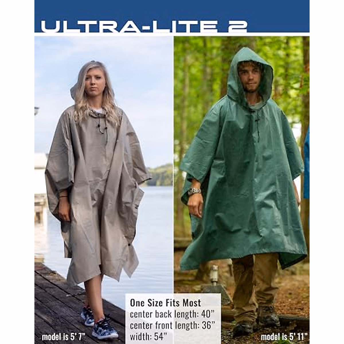 FROGG TOGGS Ultra-Lite2 Reusable Waterproof Breathable Poncho