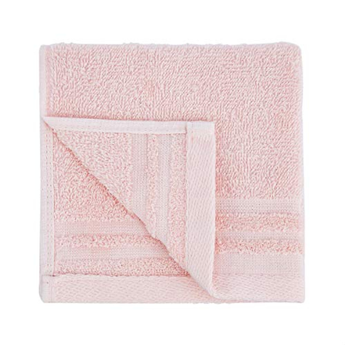 Amazon Basics Cosmetic Friendly Washcloths - 12-Pack, Carnation Blush