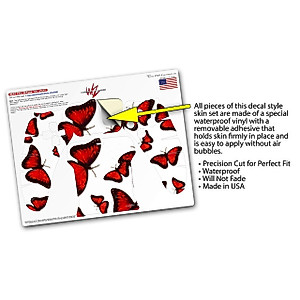 WraptorSkinz Skin Wrap compatible with Sony PS5 DualSense Controller Butterflies Red (CONTROLLER NOT INCLUDED)