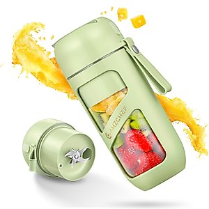 AMZCHEF Portable Blender, Strong Cutting Power with 10-Blade, Dishwasher Safe, Type-C Rechargeable, Vacuum Personal Size Mini Blender for Shakes and Smoothies, BPA free, for Sports, Travel, Hiking