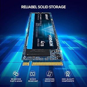 INLAND Premium 4TB NVME PCIe 3.0 x4 M.2 2280 TLC 3D NAND SSD Internal Solid State Drive, Read/Write Speed up to 3400MB/s and 3000MB/s, 6000 TBW