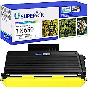 SuperInk Compatible Toner Cartridge Replacement for Brother TN650 TN-650 TN620 TN-620 (Black, 1-Pack)