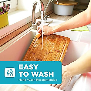 Desert Viking Traders - Bamboo Cutting Board, Kitchen Cutting Board with Juice Groove, Wooden Cutting Board for Fruits, Vegetables, Meat, & Bread, 17.87 x 11.81 x 0.87 - Inches Cutting Board Bamboo