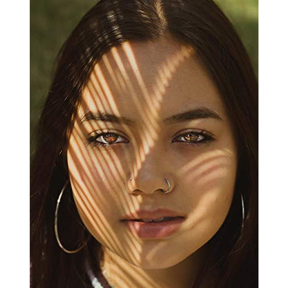 Ofeiyaa 38Pcs Stainless Steel Nose Rings Geometric Nose Studs Septum Ring Hoop Cartilage Stud Nose L & I Shape Body Piercing Jewelry for Women Silver Rose Gold Tone (A2:38pcs,S Silver Stone)