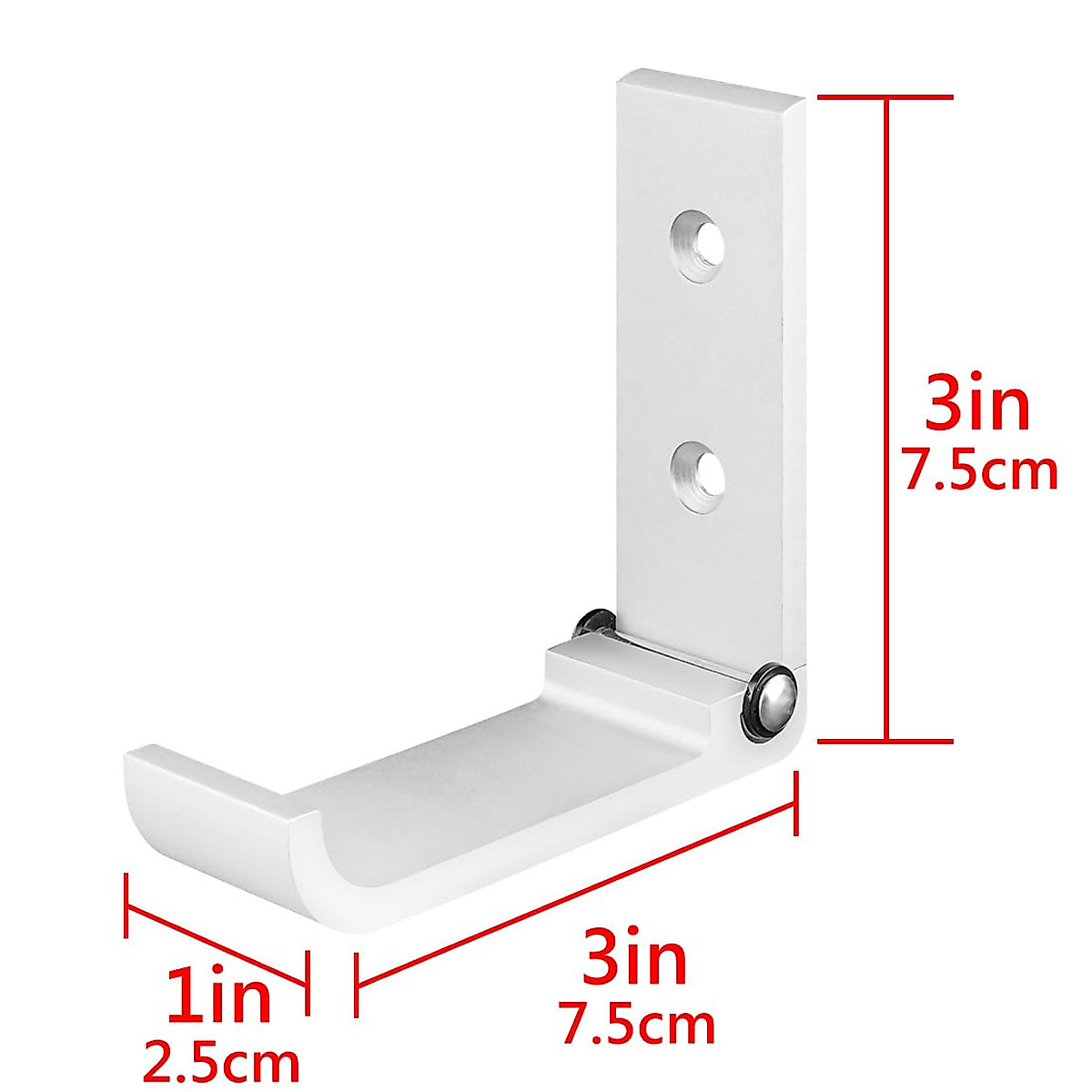 Linkidea Foldable Wall Mounted Coat Hooks, 4 Pack Aluminum Alloy Retractable Headphones Holder, Self Adhesive Robe Hat Towel Keys Bags Hanger for Home, Silver