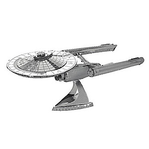 Metal Earth 3D Model Kits - Star Trek Set of 4 - USS Enterprise NCC-1701D - Klingon Vor'Cha Class - Klingon Bird-of-Prey - USS Enterprise NCC-1701