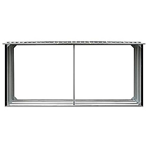 Tidyard Garden Log Storage Shed Galvanized Steel Firewood Storage Rack 129.9 x 36.2 x 56.7/60.2 Inches (L x W x H)