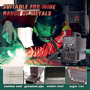 Redbo MIG-250 Gas/Gasless/Lift TIG/ARC 4 in 1 Multiprocess 130Amp Mig Welder,110V Household Small Pure Copper ARC MMA Stick Welder,Automatic Wire Feeding MIG Welding Machine