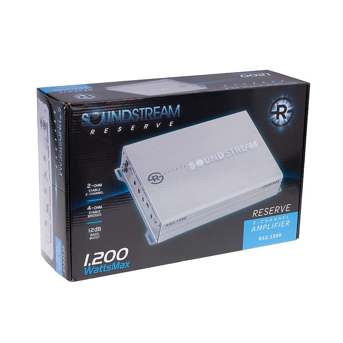 SOUNDSTREAM Reserve Series RS2.1200, 2 Channel Car Audio Amplifier Bridgeable to 1 Channel @ 4ohms, 2 Ch Stereo Amp