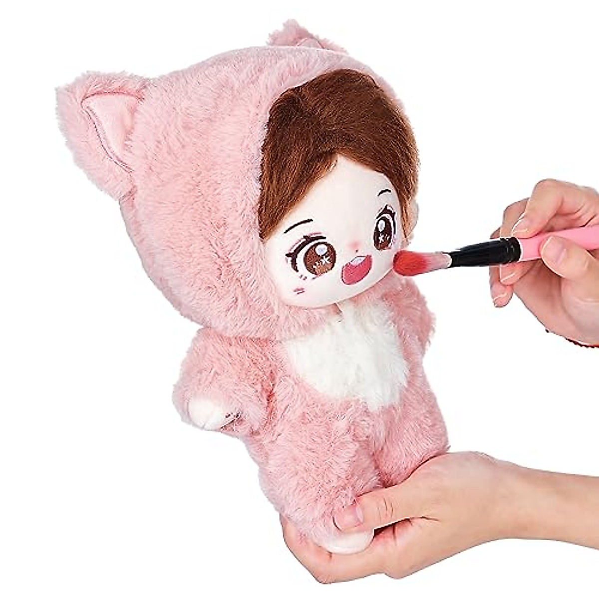 DONTNO 9 Inches Baby Doll Soft Plush Dolls Toy,Plush Pillow Stuffed Dolls Toy Birthday Gifts for Girls Kids(Pink)