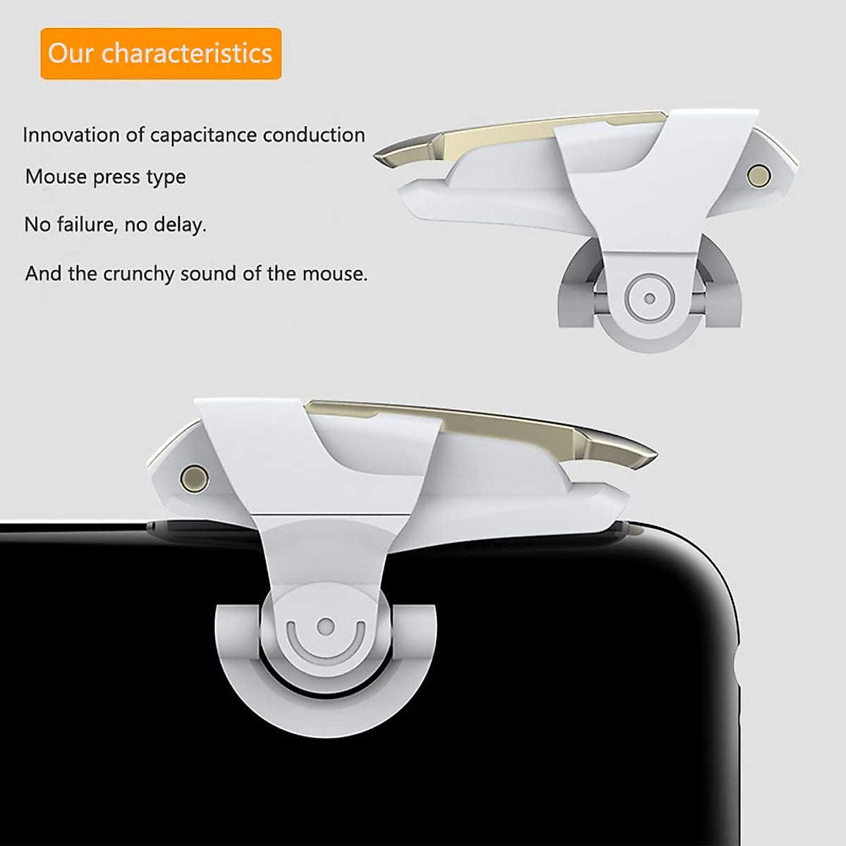 FSIGOM Mobile Controller,Aim Keys L1R1 and Gamepad Knives Out/Rules of Survival,Cellphone Game Trigger,Battle Royale Sensitive Shoot (Mobile Game Controller E)