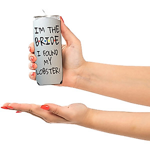 VictoryStore SLIM Can Coolers: Bachelorette SLIM Can Coolers, Found My Lobster Skinny Can Coolers (Combo: 1 Bride, 6 Bridesmaids)
