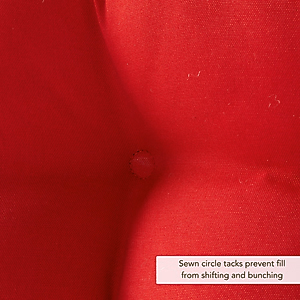 Greendale Home Fashions Outdoor 44 x 22-inch High Back Chair Cushion, Set of 2, Fire 2 Count