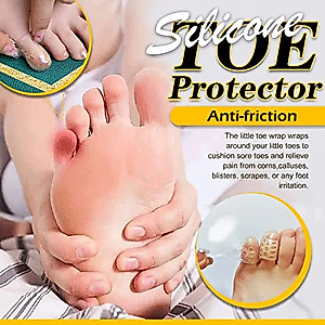10PCS Silicone Anti-Friction Toe Protector, 2023 New Silicone Breathable Toe Covers, Soft Clear Silicone Little Toe Sleeve Protectors Caps Guards for Men Women
