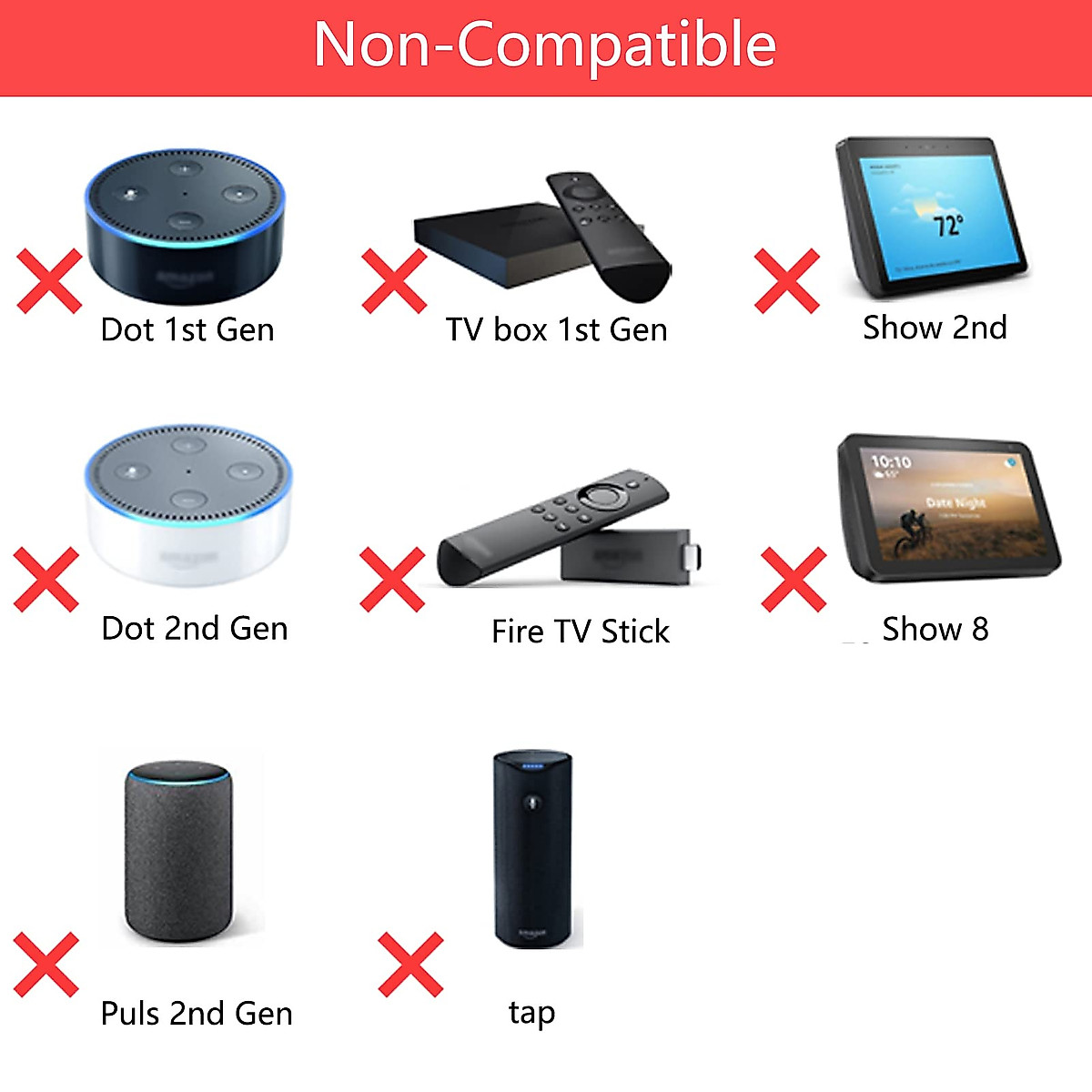 21W Replacement for Echo Alexa Charger Compatible with Echo1st & 2nd Gen, Fire TV (2nd Gen), Show (1st Gen), Plus (1st Gen), Look, Link Power Adapter【5FT】