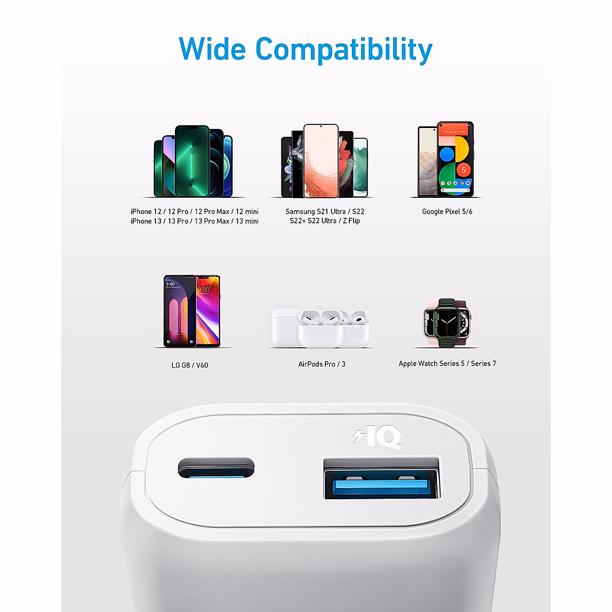 Anker Power Bank, 5,200 mAh Portable Charger, for iPhone 15 Series, 14/13, Samsung, Pixel, LG & More, External Phone Battery for Travel & Daily Use