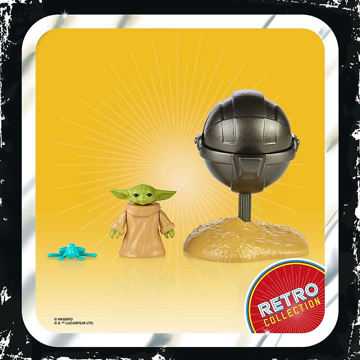 STAR WARS Retro Collection The Child Toy 3.75-Inch-Scale The Mandalorian Action Figure with Accessories, Toys for Kids Ages 4 and Up,F2023