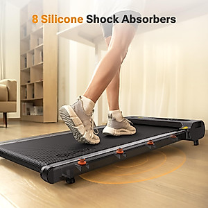 UREVO Walking Pad with Incline, Incline Under Desk Treadmill for Home/Office, 2.25 Horsepower Inclined Treadmills with Remote Control, LED Display, 265lbs Weight Capacity