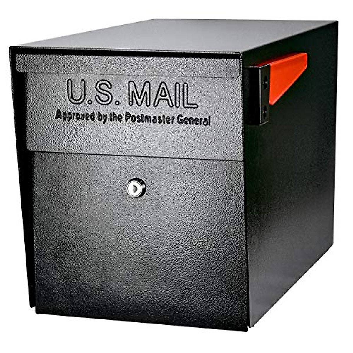 Mail Boss 7106 Curbside Steel Post Mount Security Locking Mailbox, Black, Extra Large, 21 in. D x 11.125 in. W x 13.75 in. H
