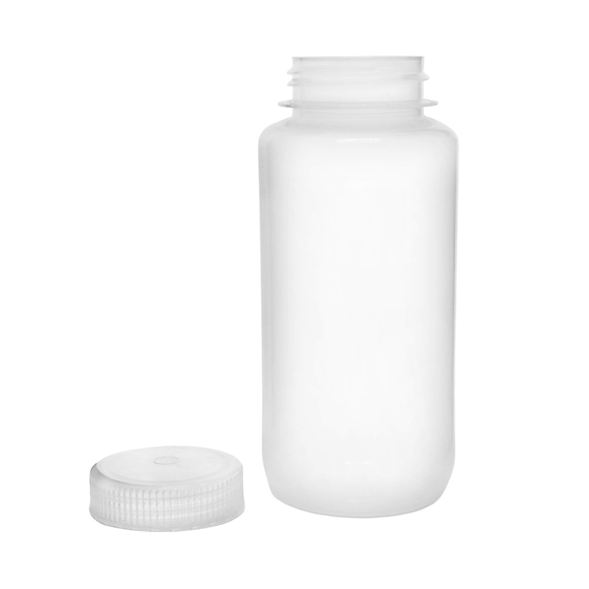 EISCO Reagent Bottle, 500ml - Wide Mouth with Screw Cap - Polypropylene - Translucent