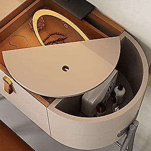 Lartis Makeup Vanity Set，Very Easy to Assemble。Dressing Table,Vanity Desk,Dresser Desk,for Small Spaces, LED Lighted Mirror